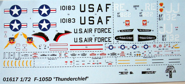F-105 Thunderchief models 1/72