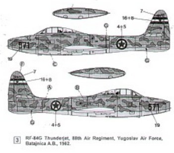 Republic F-84G Thunderjet 1/72 kits